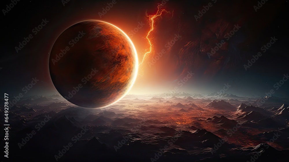 Exoplanetary paradise, distant starlight, habitable world, potential ...