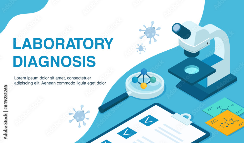 Laboratory diagnosis and services in health care concept, medical ...