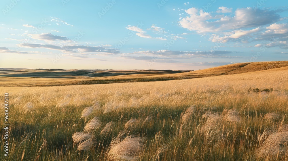 nature tallgrass prairie grasslands illustration grass landscape, rural ...