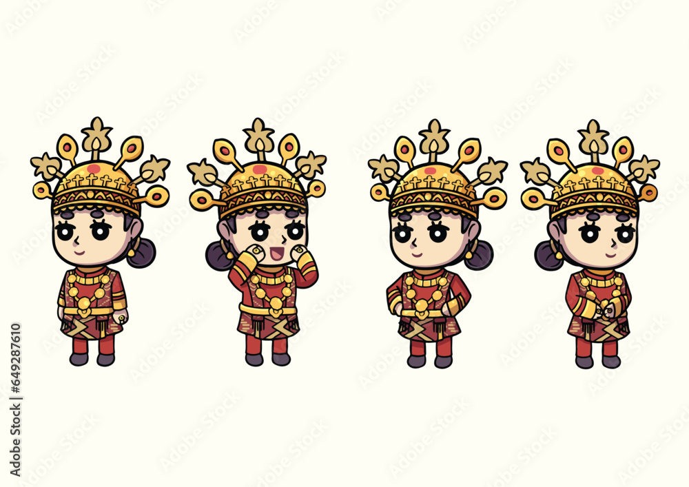 Aceh Traditional Clothing Set of Indonesian traditional Costume Cloth ...