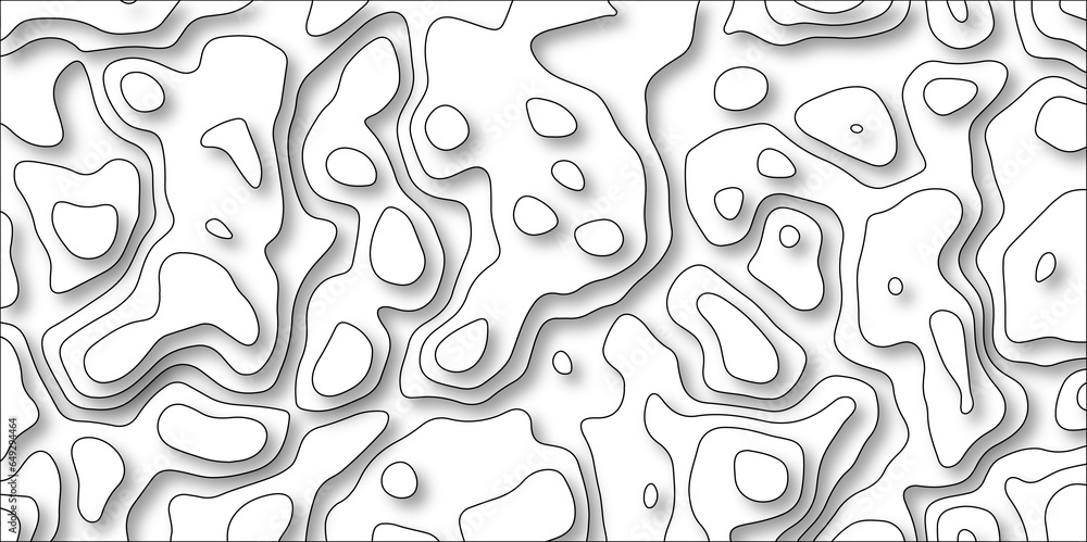 3D Contour map background. Vector geography scheme and terrain ...