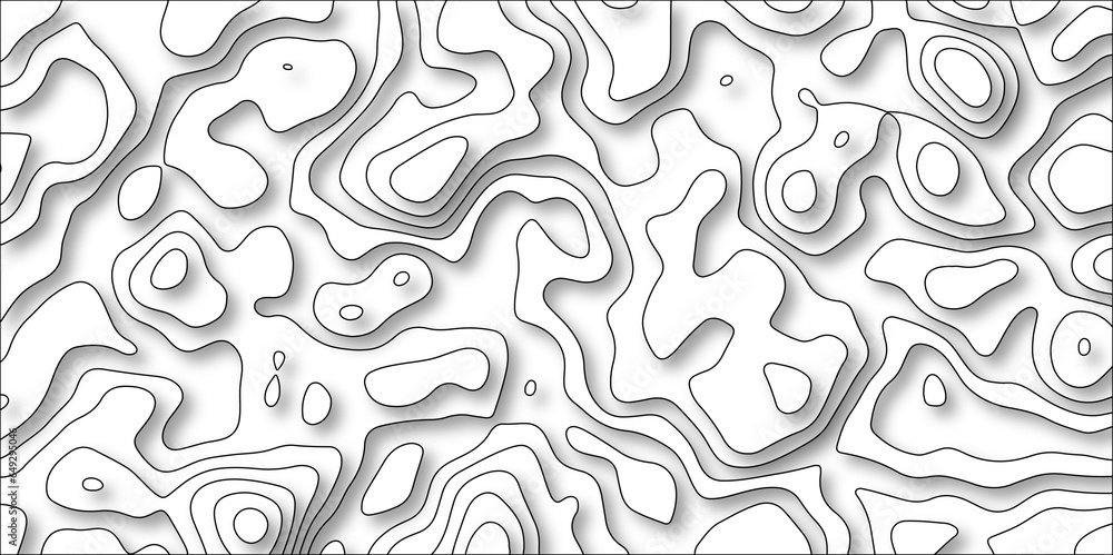 3D Contour map background. Vector geography scheme and terrain ...