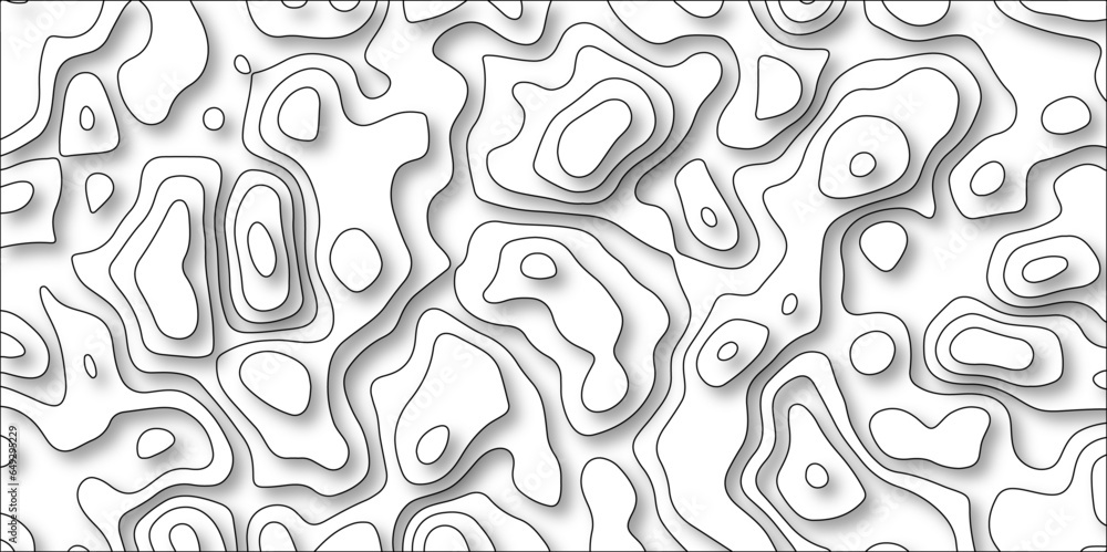 3D Contour map background. Vector geography scheme and terrain ...