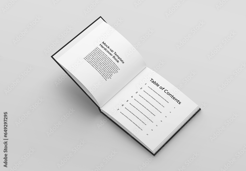 Open Square Book Mockup Stock Template | Adobe Stock