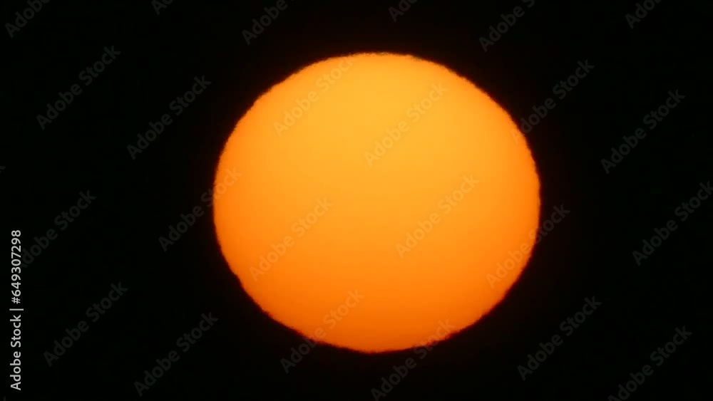 Dark sky and red and orange sun with phenomenon of Atmospheric ...