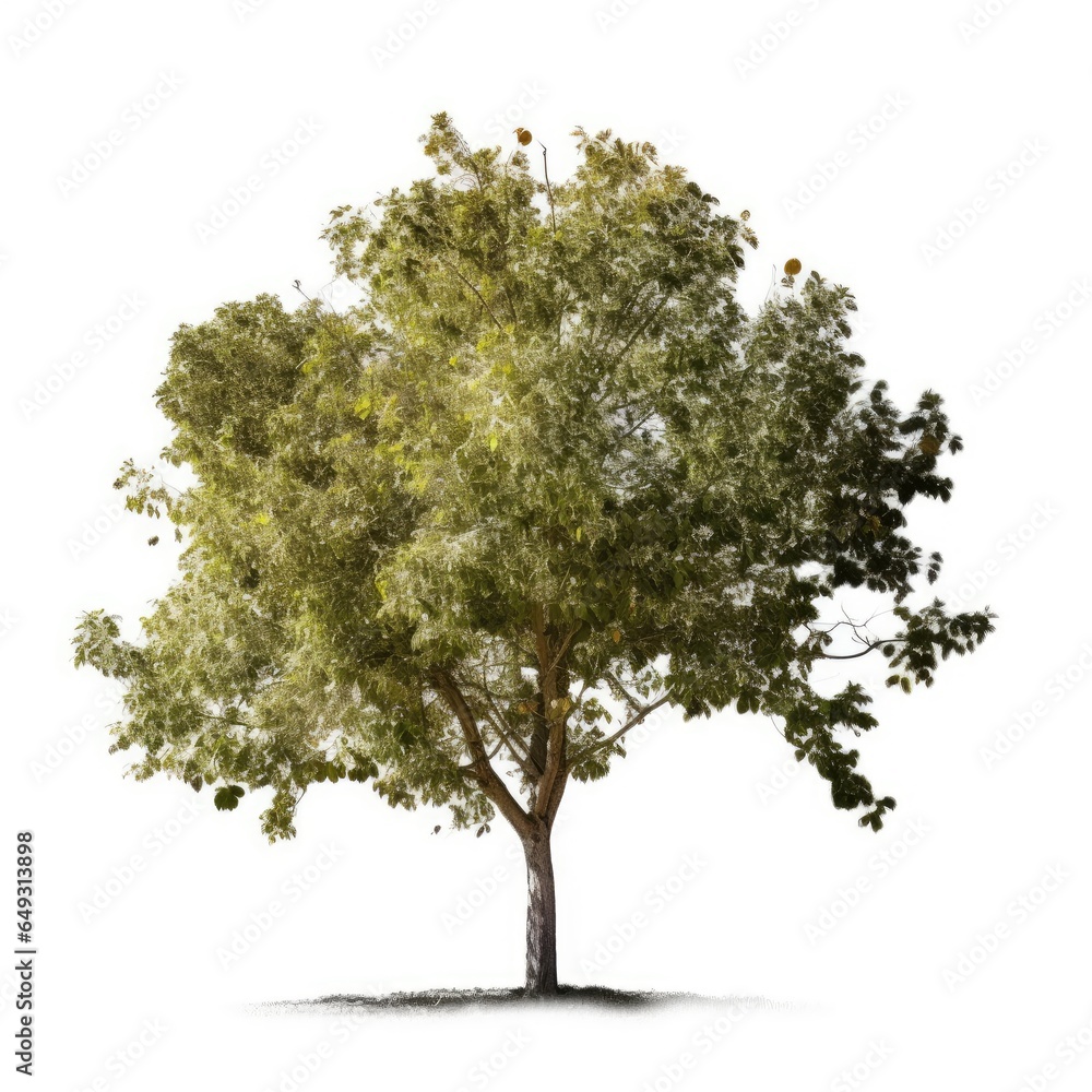 Chinese tallow tree Triadica sebifera on White background, HD Stock ...