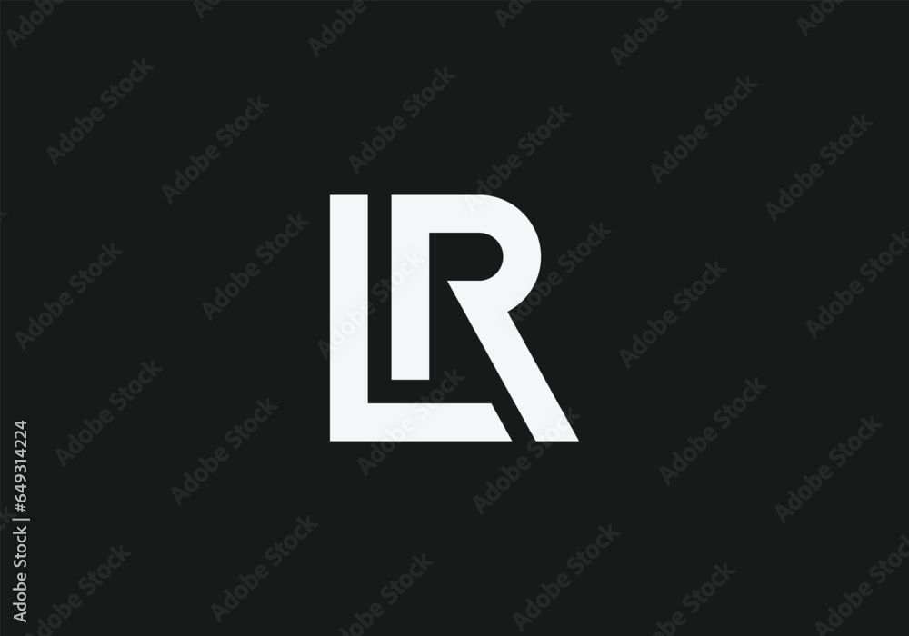 initial letter LR or RL minimal abstract and lineart logo, vector icon ...