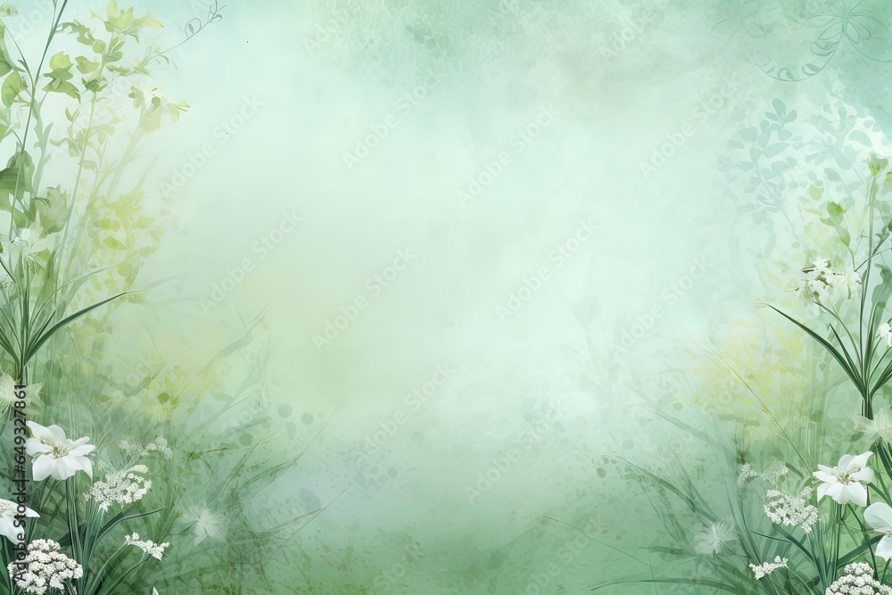 Pastel green background for the design. Design of postcards, albums ...
