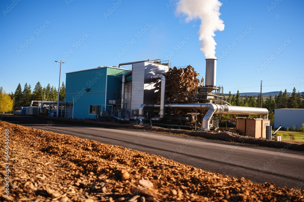 bioenergy plant utilizing organic waste to produce biogas for heating ...