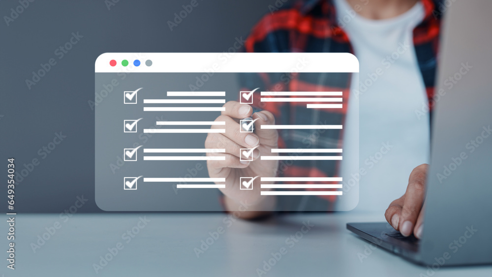Online survey questionnaire with checkboxes. Complete an online survey ...