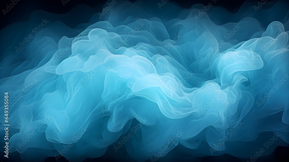 Blue air flow wave effect. Design for visualizing air or water flow ...