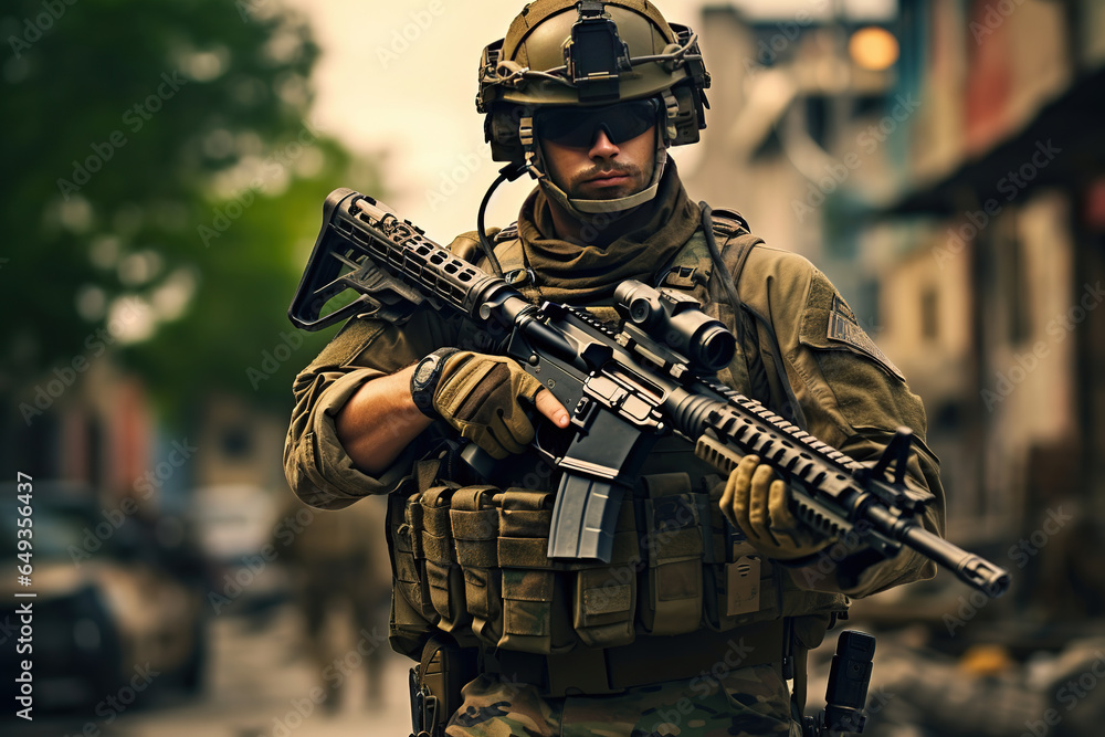 Foto de Soldiers in Special Forces, Army soldier in Protective Combat ...