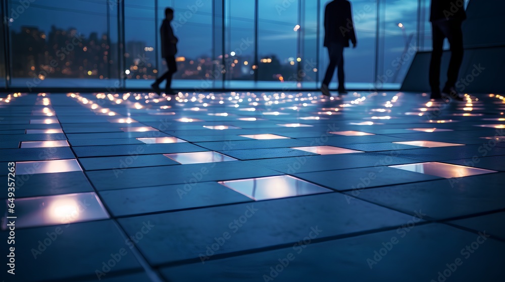 Innovative Pavegen installation, a technology that converts kinetic ...