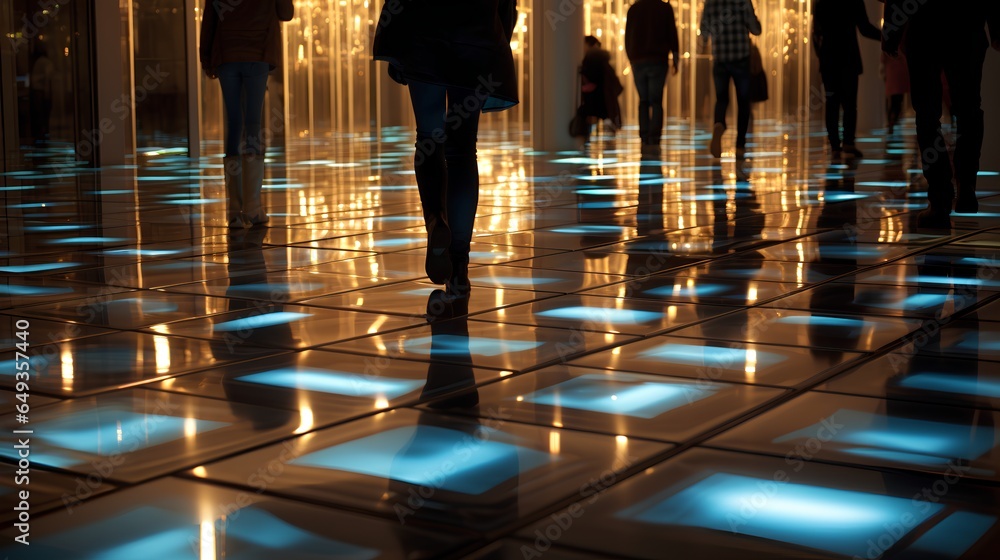 Innovative Pavegen installation, a technology that converts kinetic ...