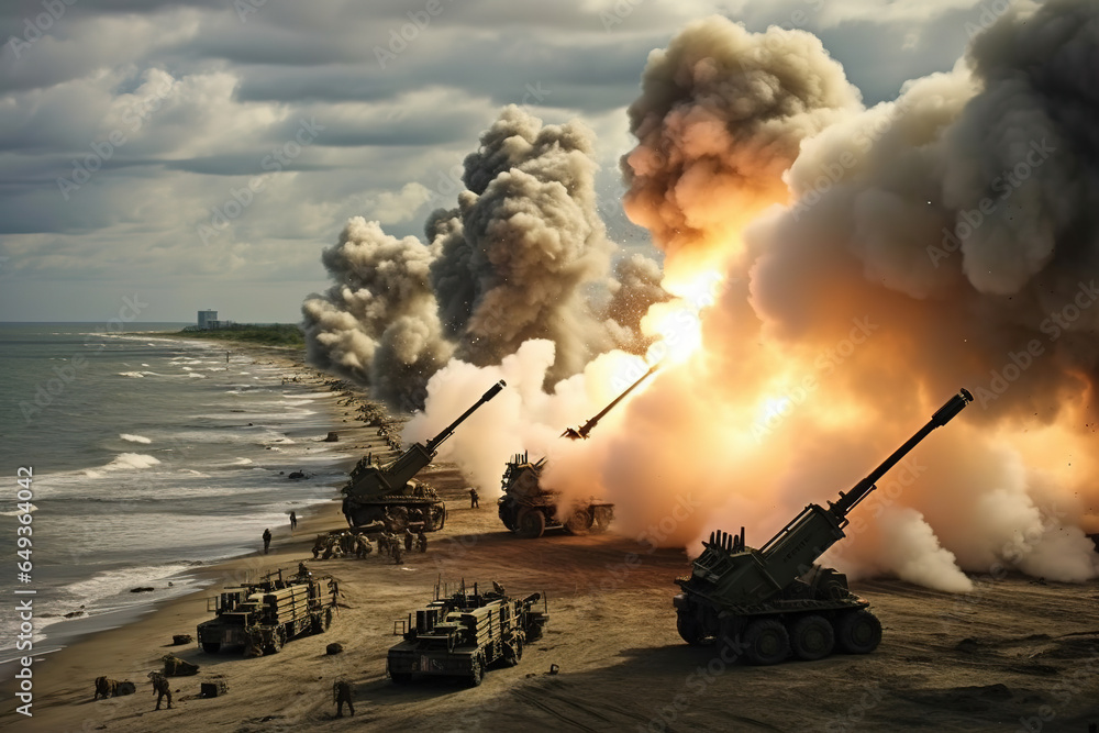 war and weapon - army artillery - tactical ground-air ballistic ...