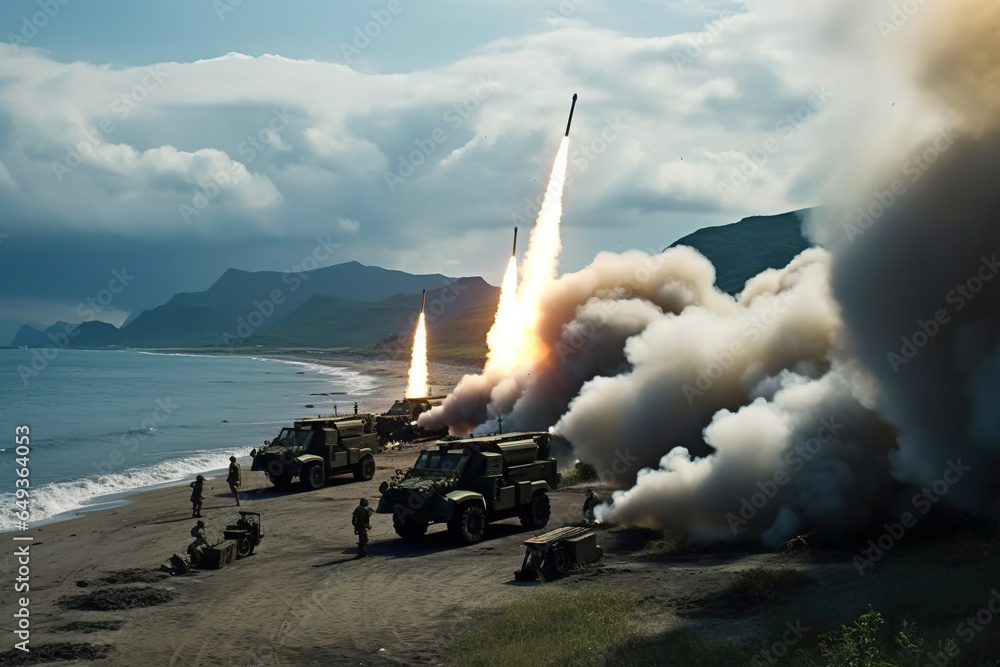 war and weapon - army artillery - tactical ground-air ballistic ...