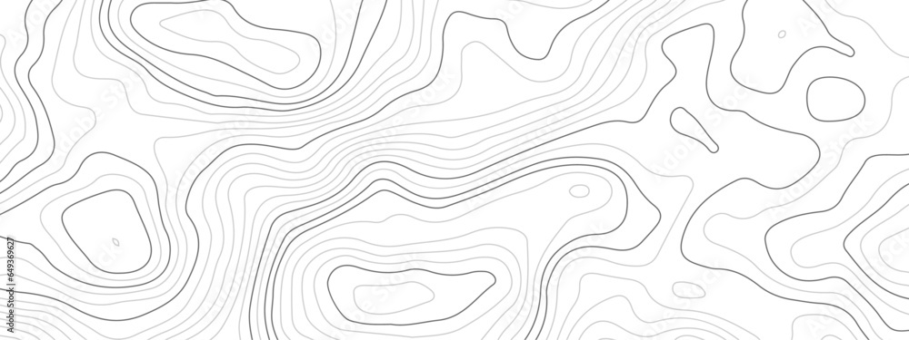 Abstract wave curved lines topographic contours map background ...