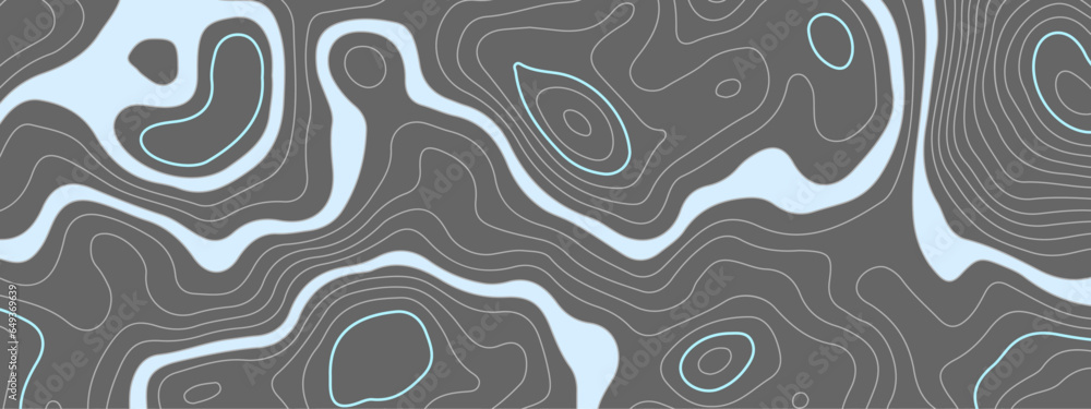 Abstract wave curved lines topographic contours map background ...