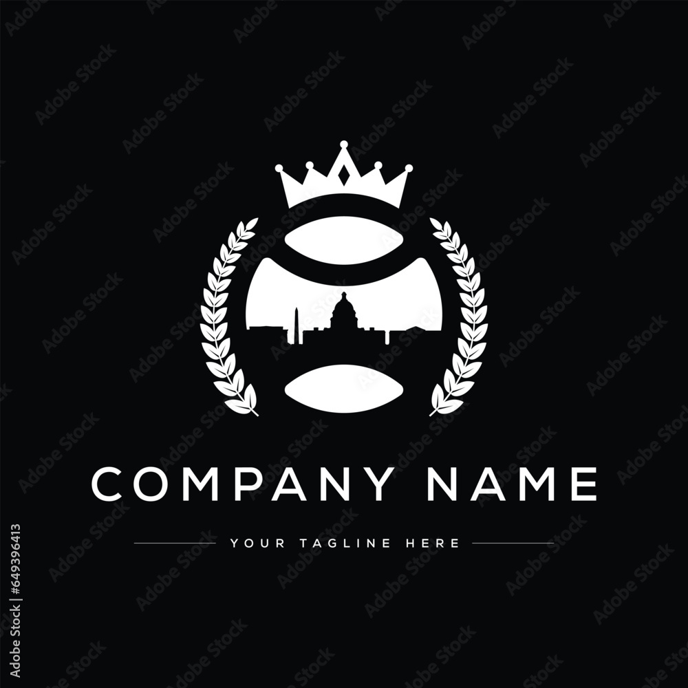 Vector Crown logo design Stock Vector | Adobe Stock