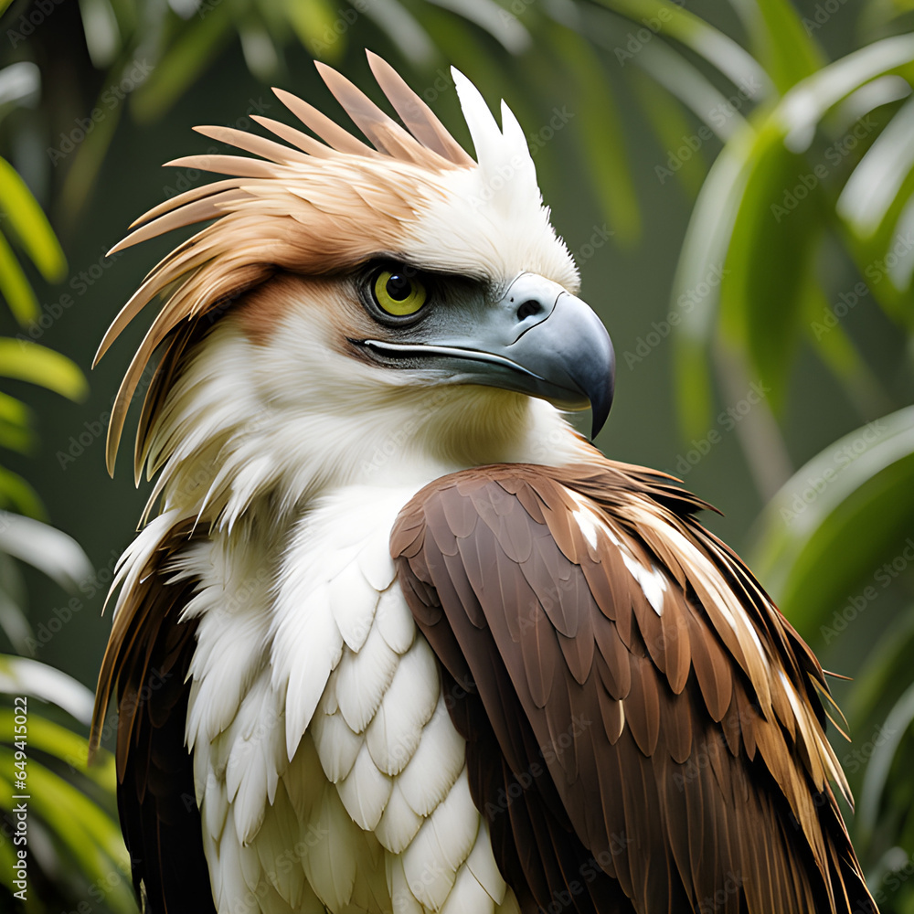 Foto de The Philippine eagle (Pithecophaga jefferyi) is one of the most endangered bird species ...