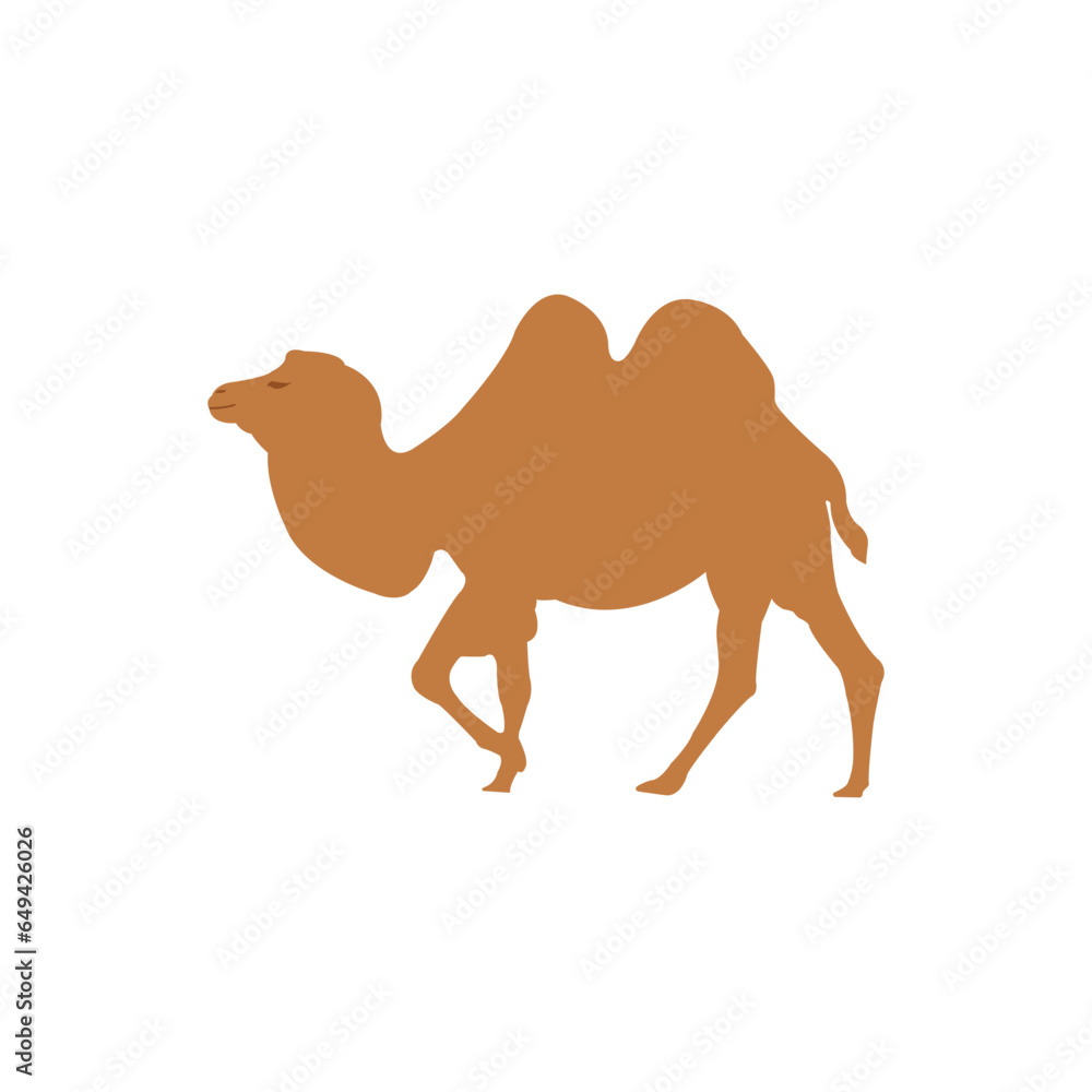 Vector illustration of the camel logo icon, an Arabian animal symbol ...