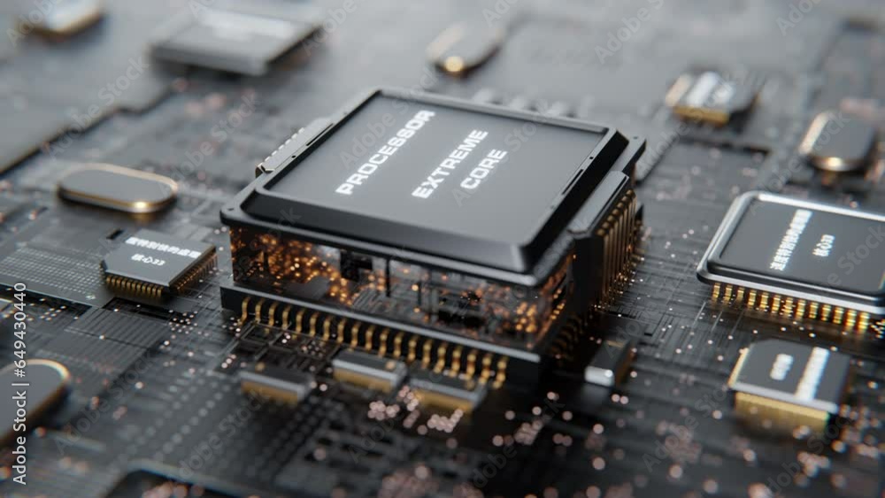 Highly detailed technology texture, AI supercomputer Chrome, insane ...