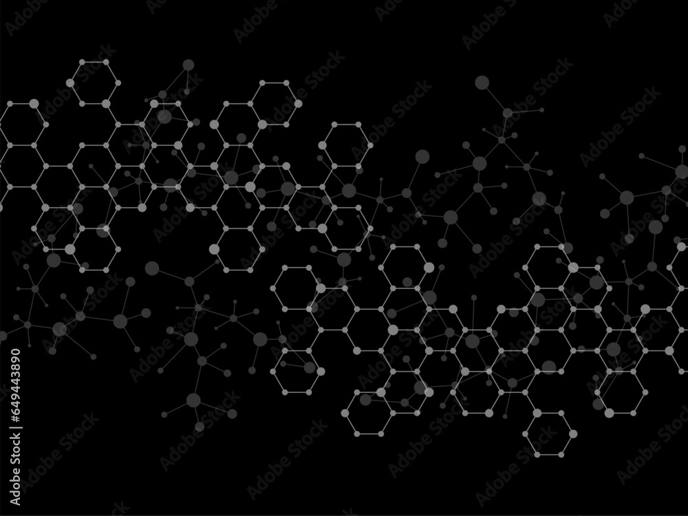 Abstract Hexagonal Molecules Molecular Structure Of Dna Technology Background And Science