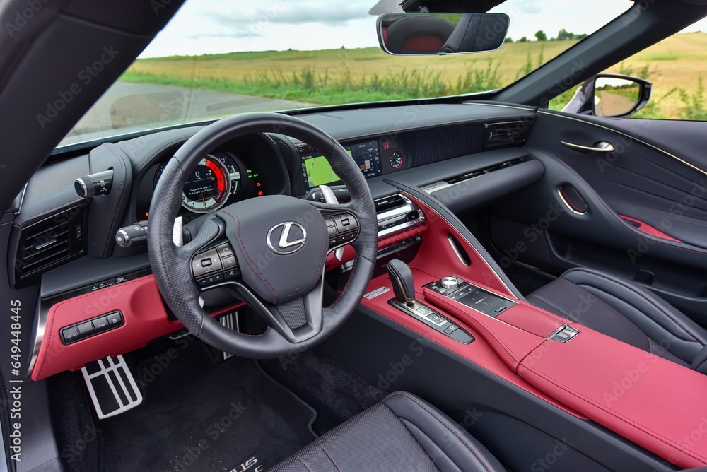 Lexus LC 500 Convertible. A luxury sports car powered by a powerful ...