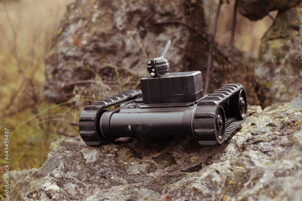 ground robot in the field. Highly efficient and safe technological ...