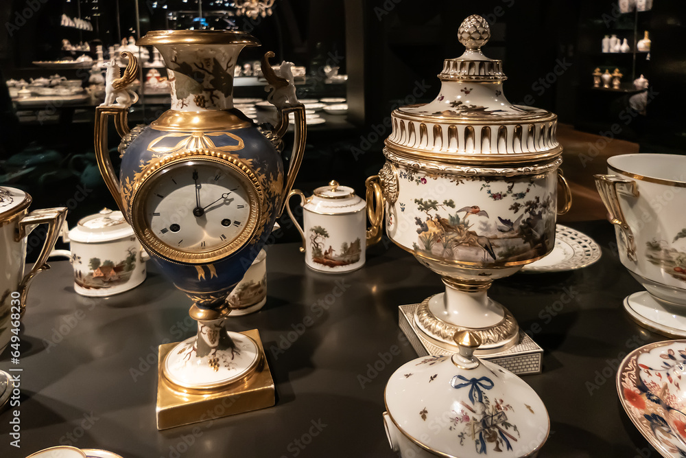 Interior of famous Amsterdam Rijksmuseum dedicated to arts and history ...