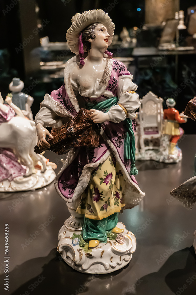Interior of famous Amsterdam Rijksmuseum dedicated to arts and history ...
