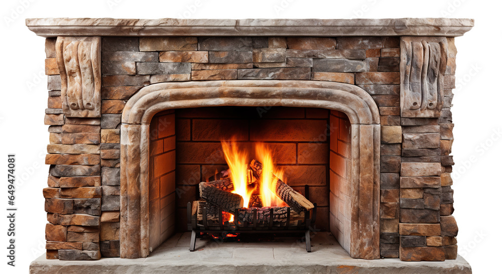 Fireplace cut out Stock Photo | Adobe Stock