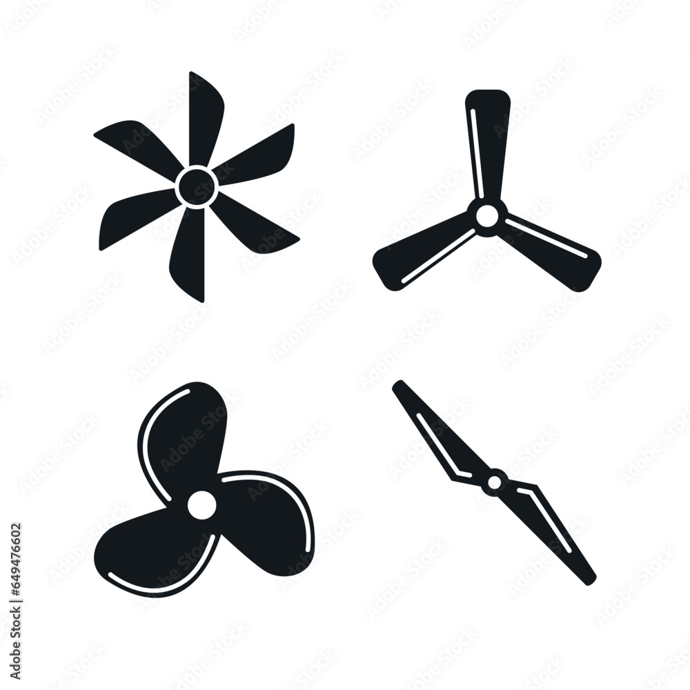 Vector screw fan prop tyrbine blade motor. Rotor shape boat air ...