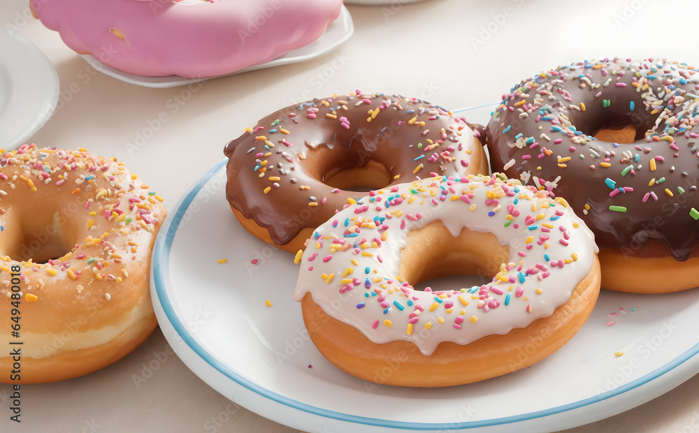 Doughnuts being ready in bakery : Donuts being cook in the bakery ...
