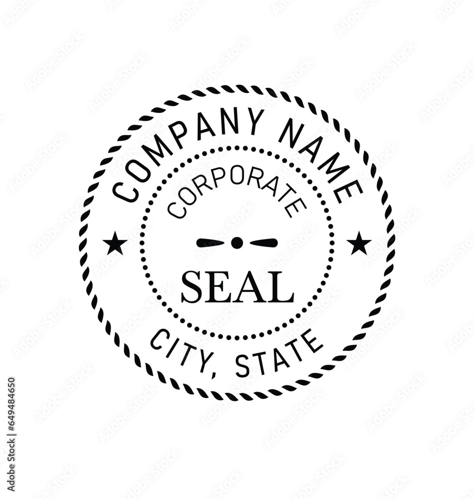 official corporate document seal Stock Vector | Adobe Stock