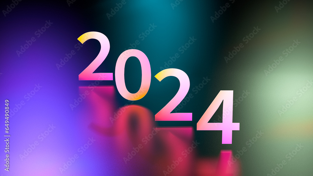 2024 neon numbers, calendar year. 2024 neon numbers, text. 2024 banner ...