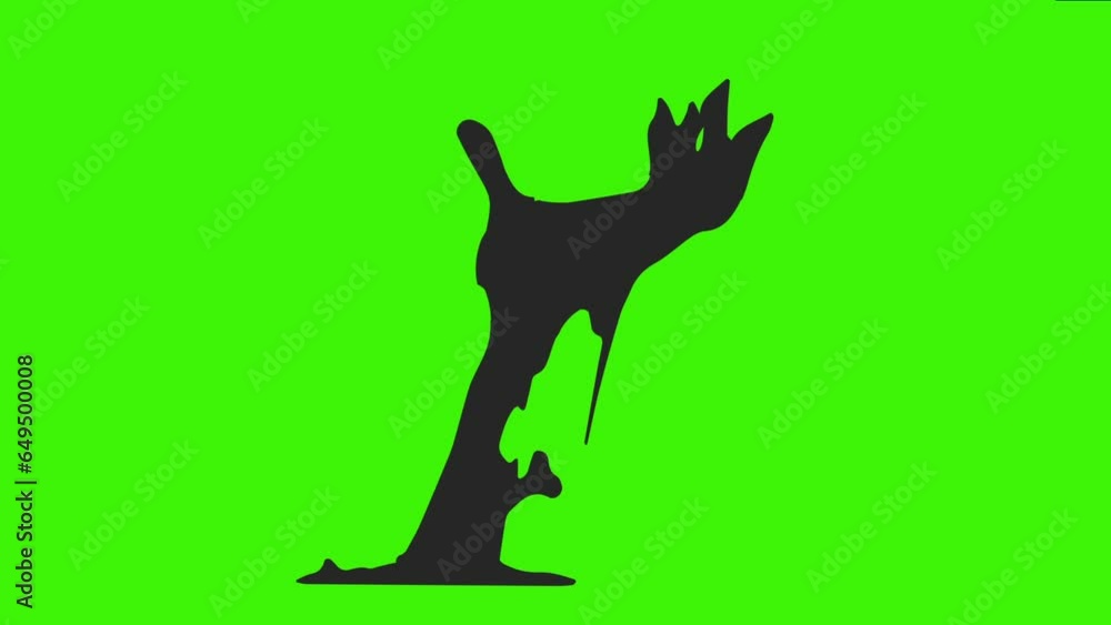 Cartoon Monster Hand Animation on Green Screen with Chroma Key ...