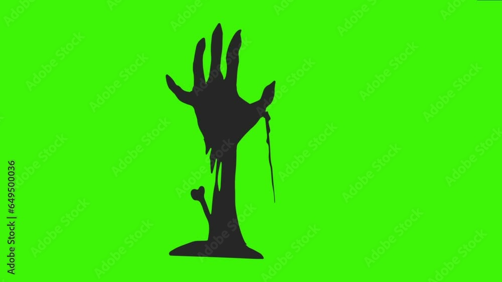 Cartoon Monster Hand Animation on Green Screen with Chroma Key ...