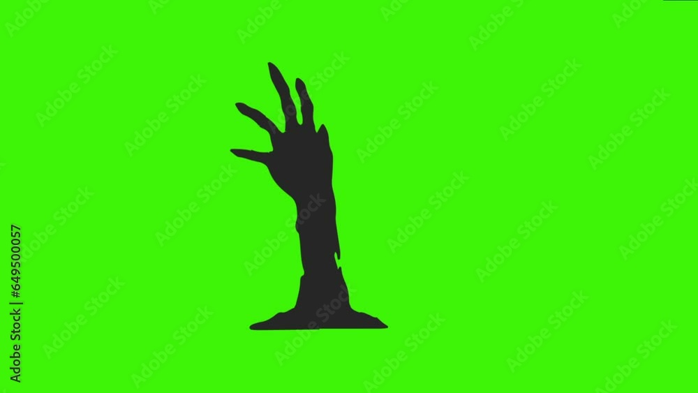 Cartoon Monster Hand Animation on Green Screen with Chroma Key ...