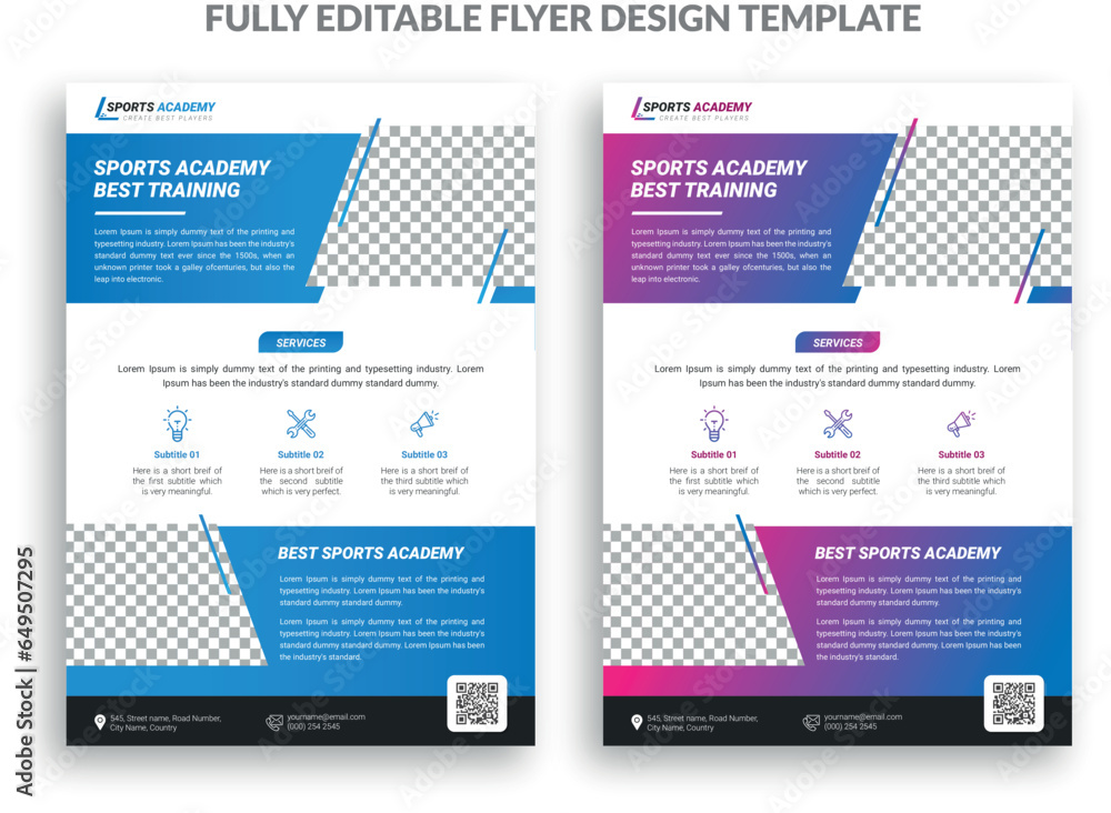 Sports Flyer Design Template, fully editable and print-ready Flyer ...