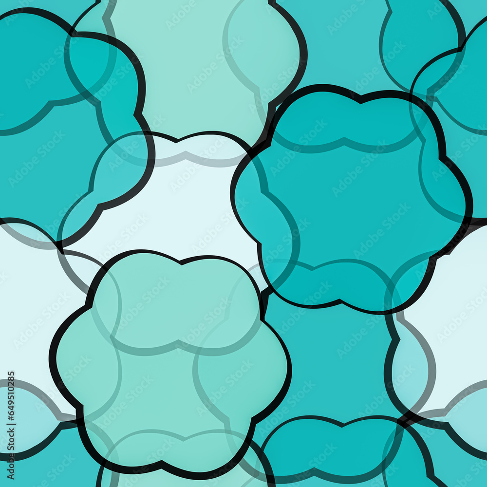 Seamless model, various figure shape. Collage. Illustration in stained ...