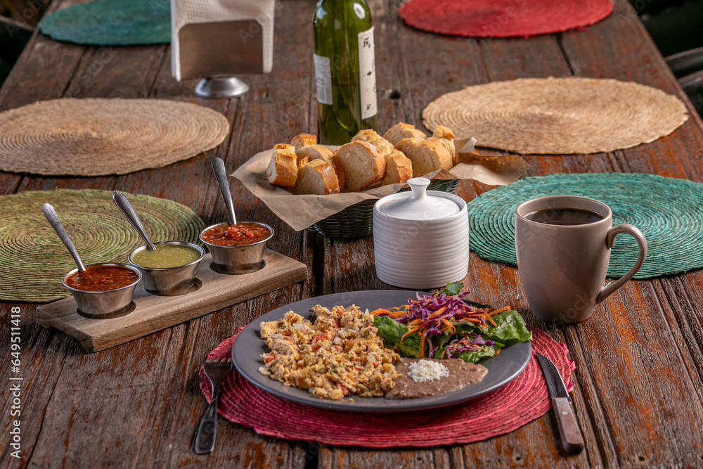 huevos con machaca comida tipica mexicana Stock Photo | Adobe Stock