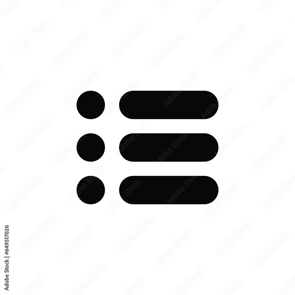 Menu Icon Ui Element For Design White Background Vector Illustration