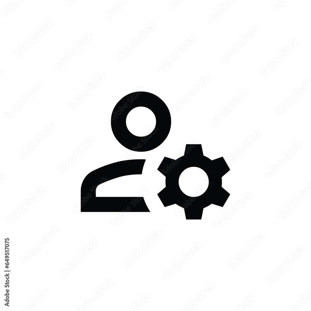 account setting icon, element for design, white background Stock Vector ...