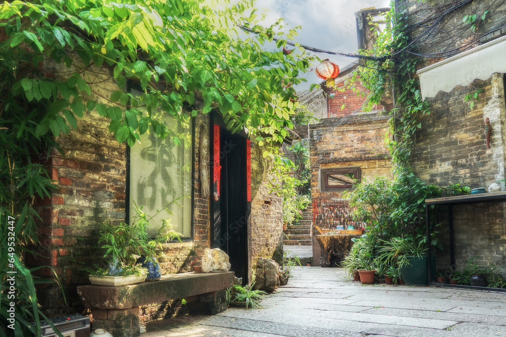 Narrow streets of ceramics Village, Ancient Nanfeng Kiln Cultural and ...