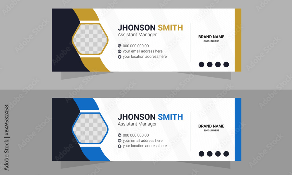Modern and minimalist email signature design, Corporate mail business ...