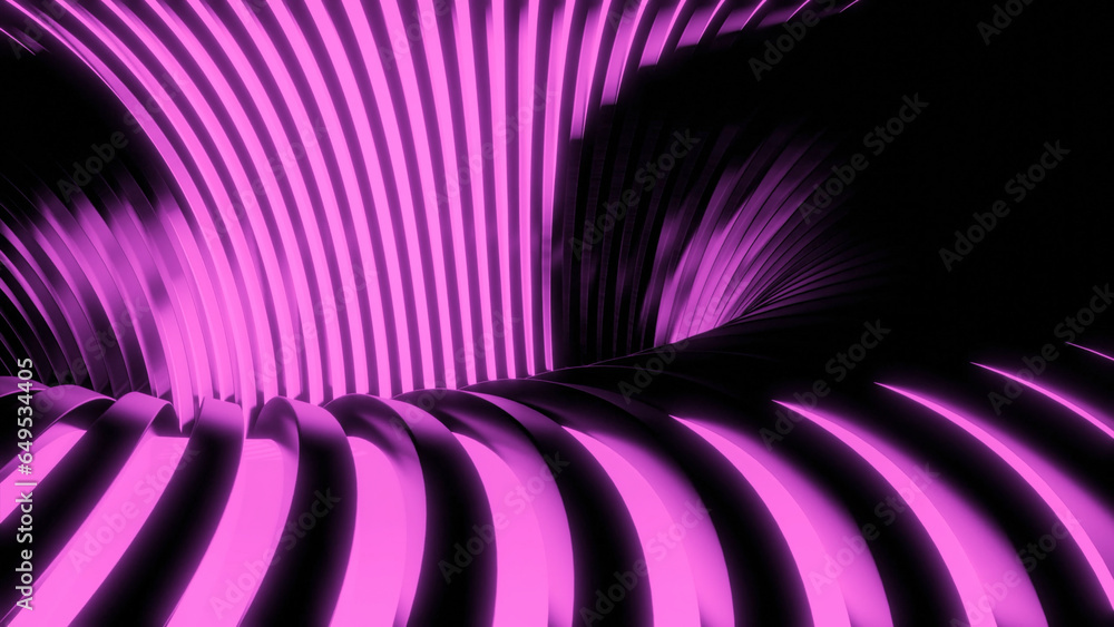 3D animation with moving stream of lines into hole. Design. 3D lines ...