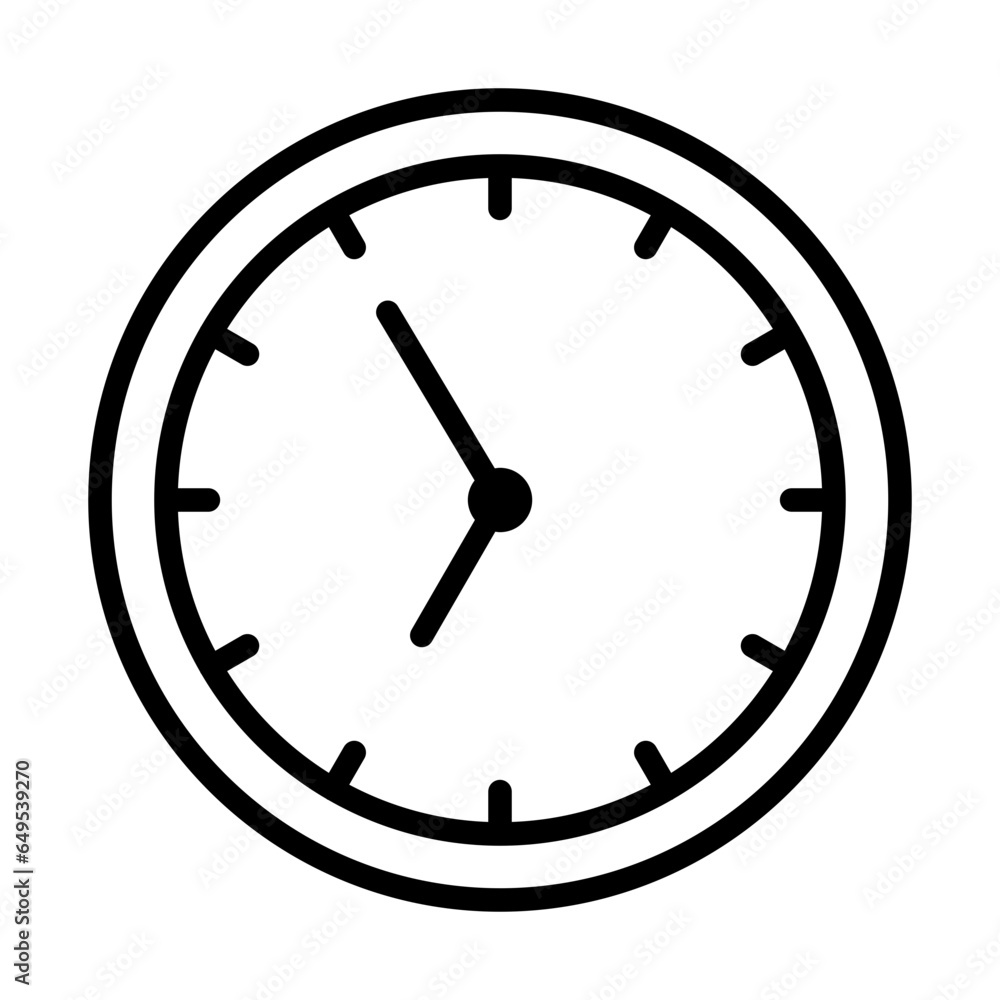 On time personal growth icon with black outline. time, clock, graphic ...