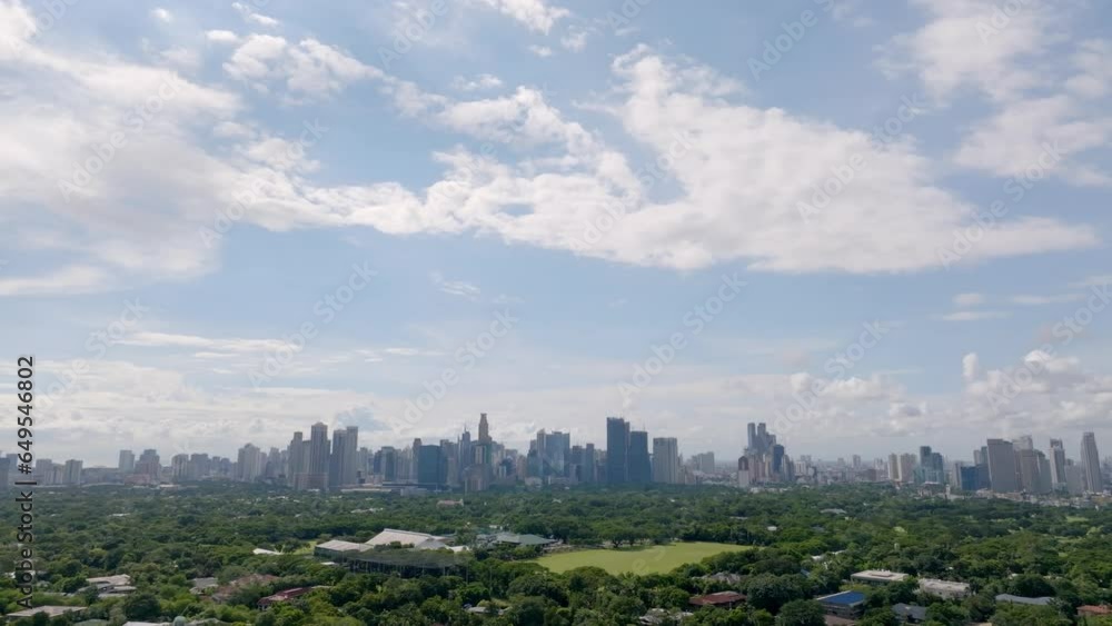 Bonifacio Global city (BGC) and Makati city 4k Aerial Stock Video ...
