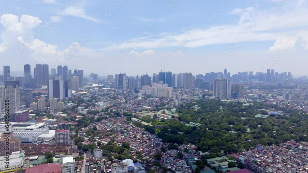 Bonifacio Global city (BGC) and Makati city 4k Aerial Stock Video ...